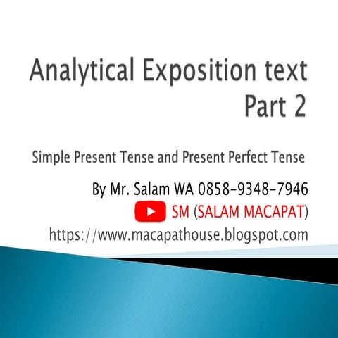 KELAS 12 PERTEMUAN 8// ANALYTICAL EXPOSITION TEXT PART 2 | PPT