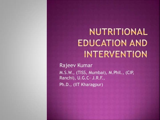 Nutrition education | PPTX