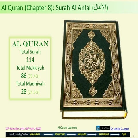 Al Quran (Chapter 8): Surah Al Anfal [The Spoils of War] | PDF