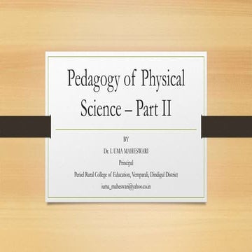8. Pedagogy of Physical Science - Part II (Sound) | PPSX