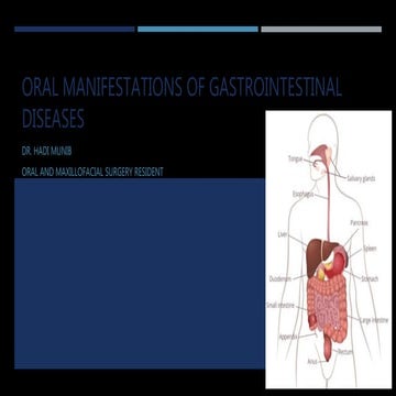 Oral Manifestations of Gastrointestinal Diseases | PPTX