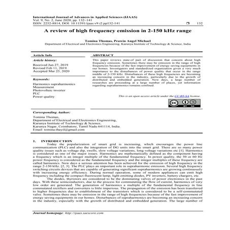 A review of high frequency emission in 2-150 kHz range | PDF