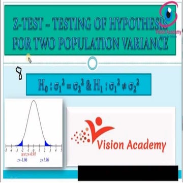 Z - Test - For Two Population Variance | PPT