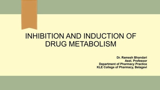 pharmacokinetic drug interactions | PPT