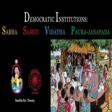 Sabha and Samiti, Vidath, Paura-Janapada of Ancient India | PPTX