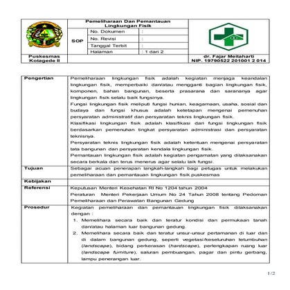 8.5.1.1 SOP pemeliharaan & pemantauan lingkungan fisik.docx