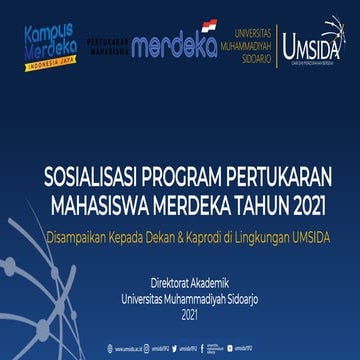 Sosialisasi Pertukaran Mahasiswa Merdeka 2021 | PDF