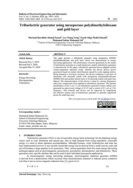 Triboelectric Nanogenerators | PDF
