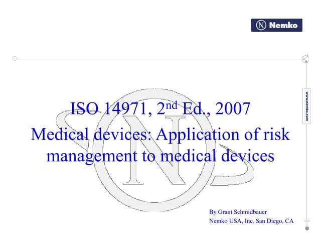 Risk Management and Risk Analysis Techniques for IVD and Non IVD ...