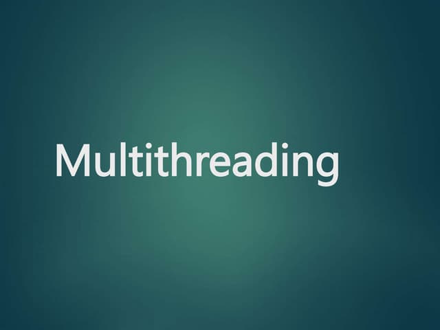 8 Object Oriented Programming Using Java Multithreadingpptx