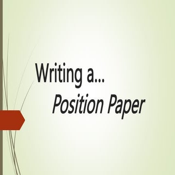 position paper | PPTX