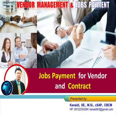 Jobs Payment for Vendor & CONTRACT _ Training "VENDOR MANAGEMENT and ...