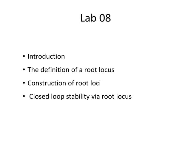 Analysis and Design of Control System using Root Locus | PDF