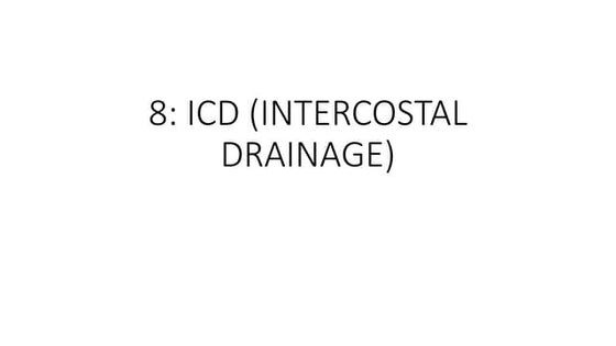 Intercostal Drainage Tube | PPTX