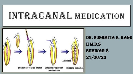 INTRACANAL MEDICAMENTS IN ENDODONTICS | PPTX | Dental Health | Diseases ...