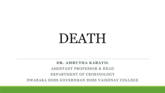 Death, Types of Death and Brain death | PPTX | Lung and Respiratory Health | Diseases and Conditions