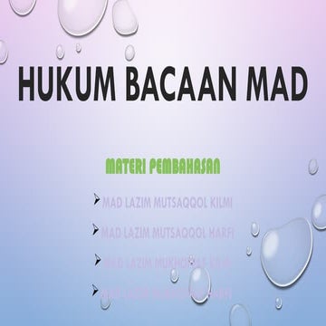 MATERI HUKUM BACAAN MAD KELAS VIII SMP/MTs | PPTX
