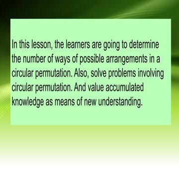8. Circular-Permutation for grade 10 students | PPT