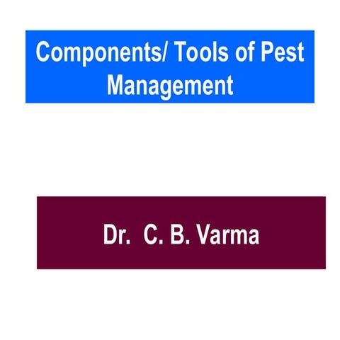 IPM tools for integrated pest management .ppt