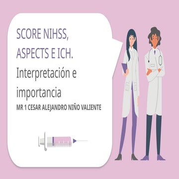 Neurologia escala de ASPECT evaluacion de un paciente neurologico | DOCX