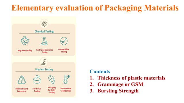 Properties of packaging material | PPTX