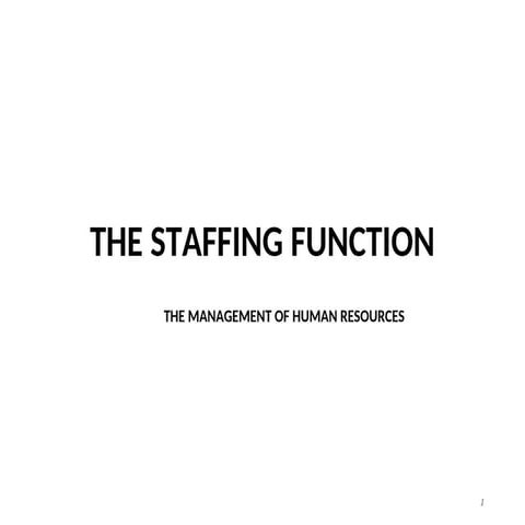 Staffing, Human resource management practices | PPT