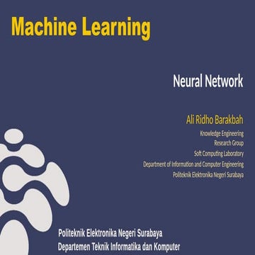 Materi Machine Learning Neural Network Untuk Pemula | PPTX