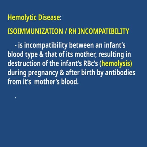 RH Incompatibility ppt lecture about negative and positive blood | PPTX