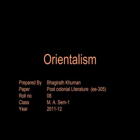 Orientalism | PPT