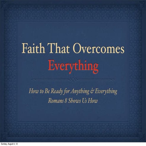 Faith That Overcomes | PDF