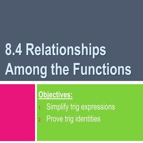 8 4 relationships among the functions | PPTX