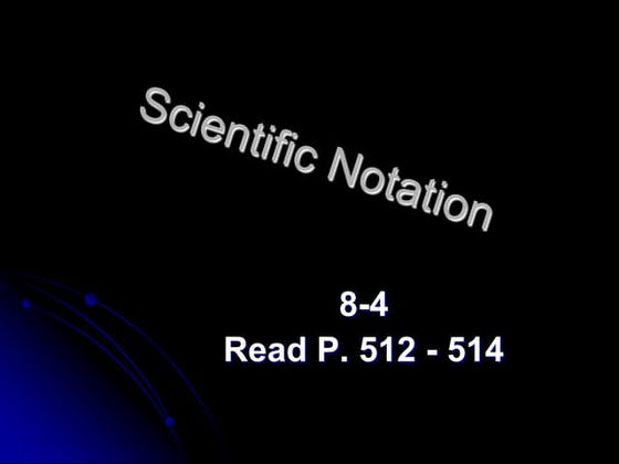 Scientific notation powerpoint | PPT