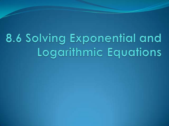 Exponential functions