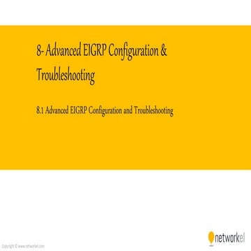 Ccna Advanced Eigrp Configuration And Troubleshooting Pptx