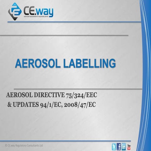 Aerosol dispensers labelling | PPTX