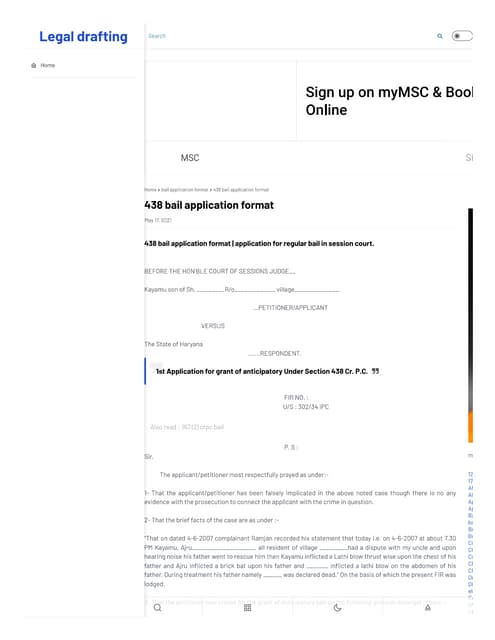 6 - Bail application under Section 436 of Crpc.pdf