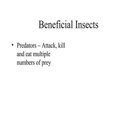 8 Beneficial Insects | PPT