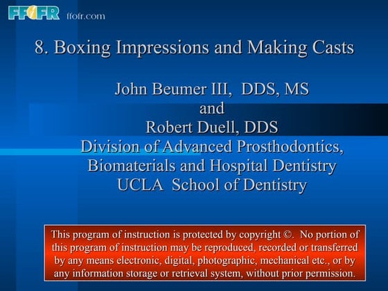 8.boxing impressions and making casts | PPT | Oral care | Personal Care