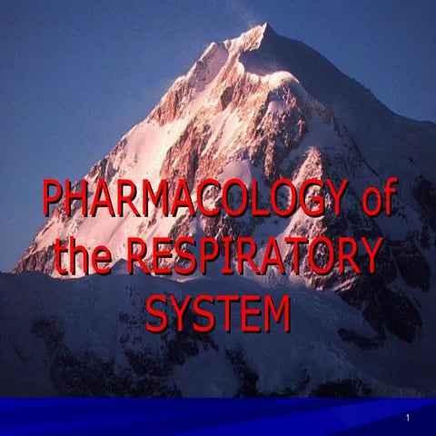 Pharmacology of the Respiratory System | PPT