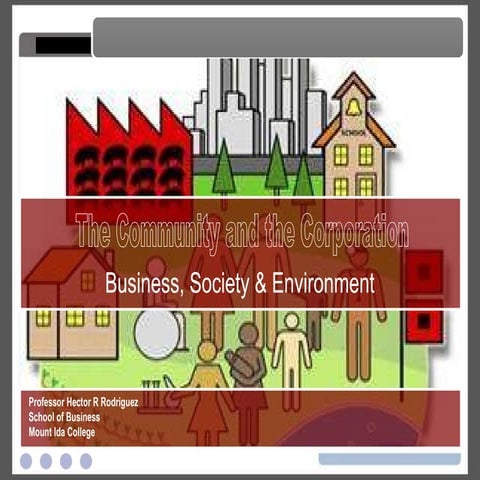 The Community And The Corporation | PPT