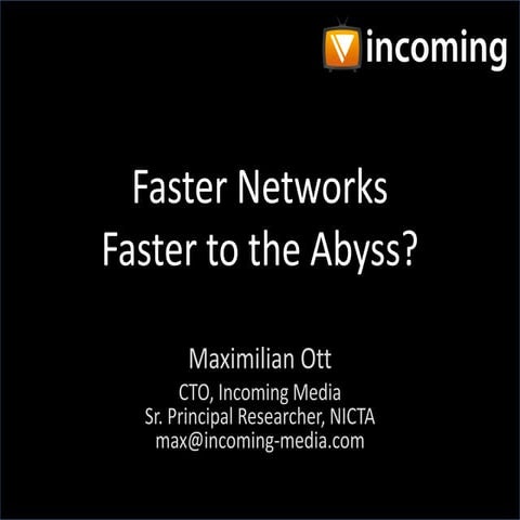 8 faster networks – faster to the abyss | PDF