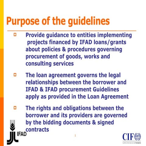 IFAD procurement guidelines | PPT
