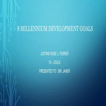 8 millennium development goals | PPTX