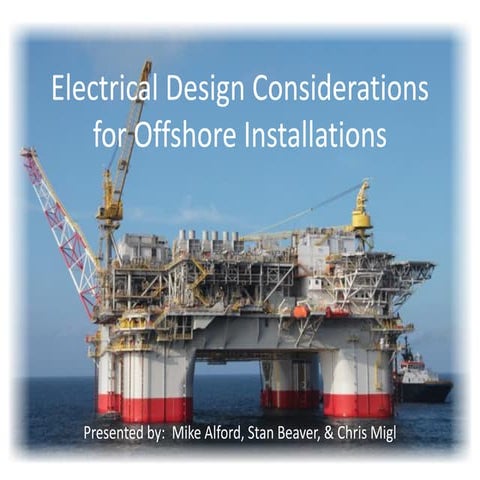 Electrical Design Consideration for Offshore Installation | PDF