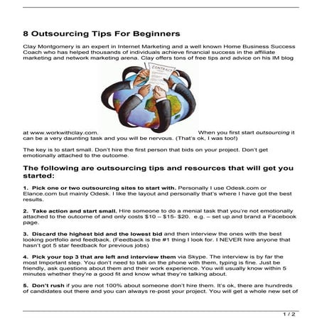 8 Outsourcing Tips For Beginners | PDF