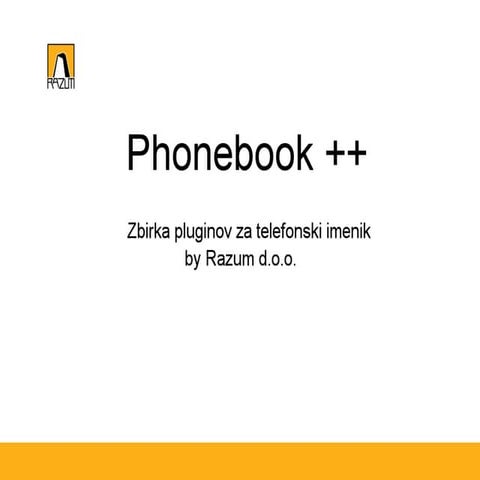 Phonebook ++ - Gregor Petrin, Rok Jamnik | PDF