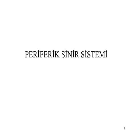 periferal nervous system, periferik sinir sistemi | PPT