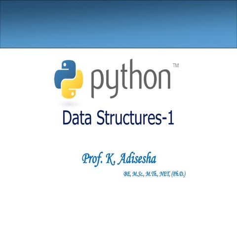 8 Python Data Structure 1 Pdf Programming Languages Computing