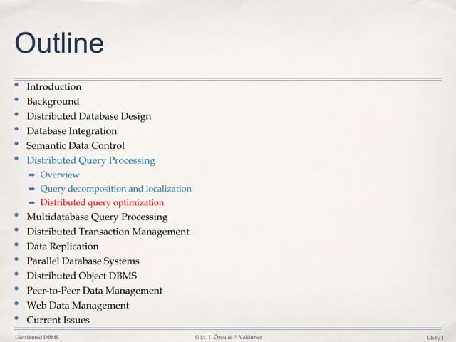 Query Processing And Optimization Updated 2809