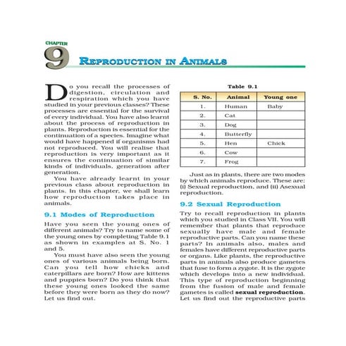 8 reproduction in animals | PDF